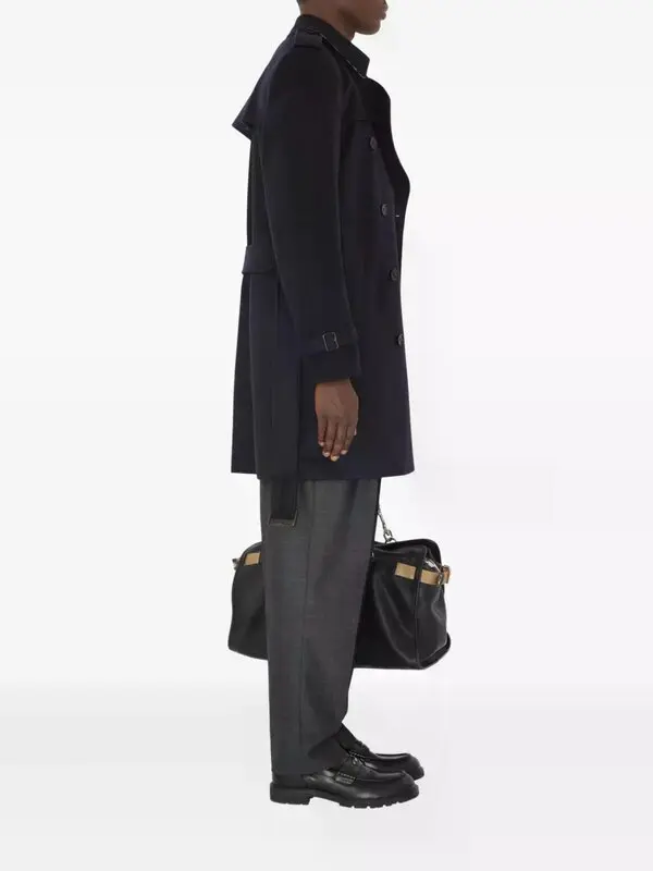 Burberry Belted Trench Coat - Blue