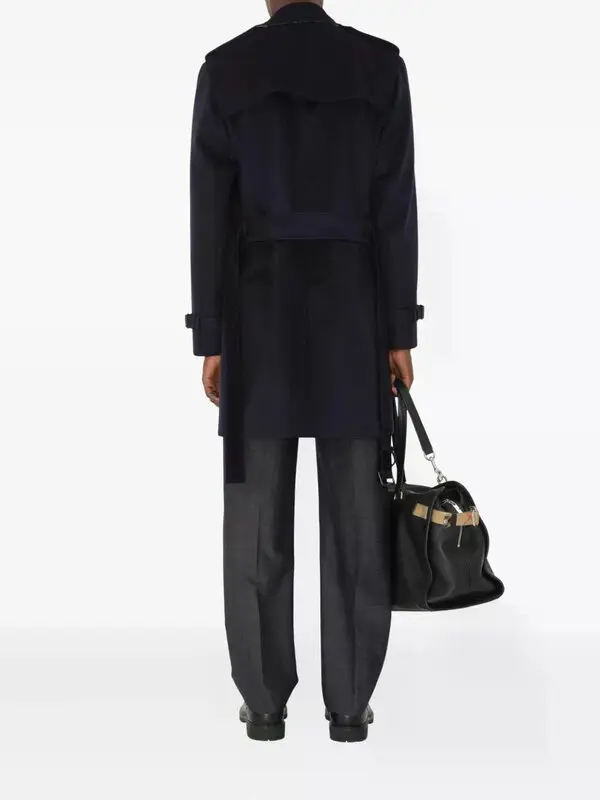 Burberry Belted Trench Coat - Blue
