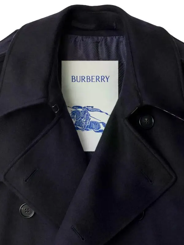 Burberry Belted Trench Coat - Blue