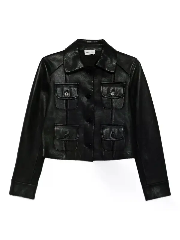 P.a.r.o.s.h Macio Flap-pocket Leather Jacket