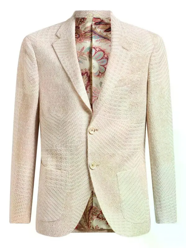 Etro Herringbone-pattern Blazer - Neutrals