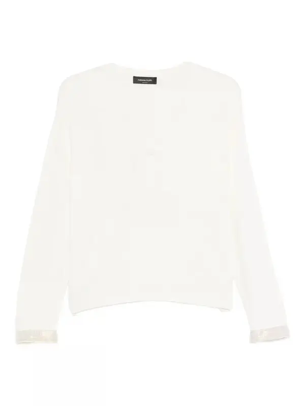 Fabiana Filippi Sequin-embellished Knitwear Sweater - White