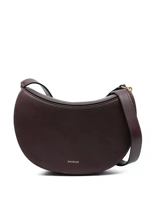 WANDLER Kate Crescent Leather Shoulder Bag - Red
