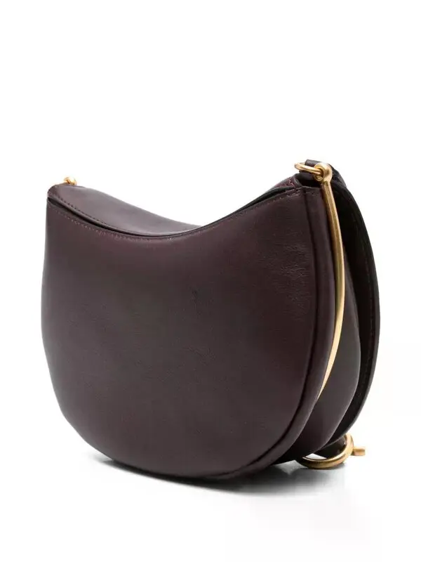 WANDLER Kate Crescent Leather Shoulder Bag - Red
