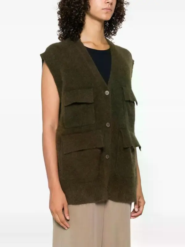 P.a.r.o.s.h Sleeveless Wool Cardigan