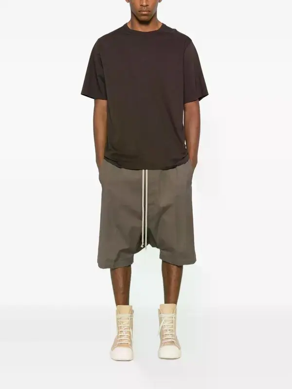 Rick Owens Short-sleeved Organic-cotton T-shirt - Brown
