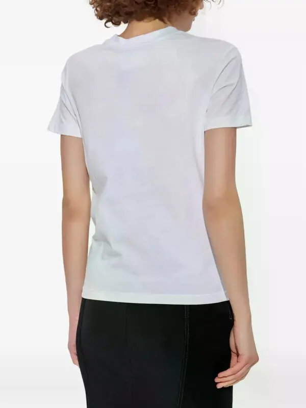 Versace Floral-butterfly Print T-shirt - White