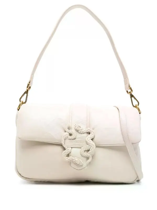 Just Cavalli Snake-buckle Shoulder Bag