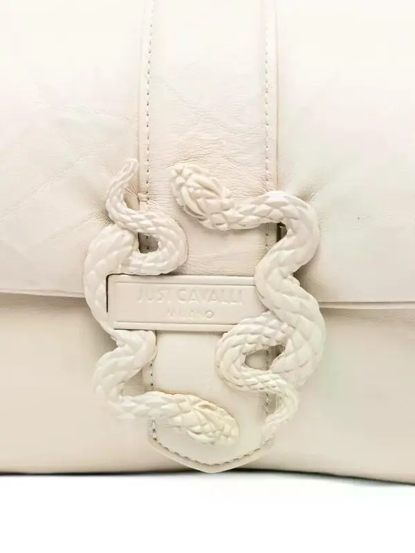 Just Cavalli Snake-buckle Shoulder Bag