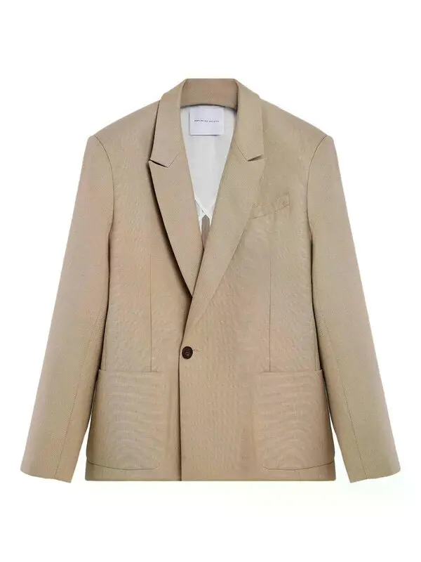 DOMAINE DES ARTISTES Double-breasted Patch-pocket Jacket - Neutrals