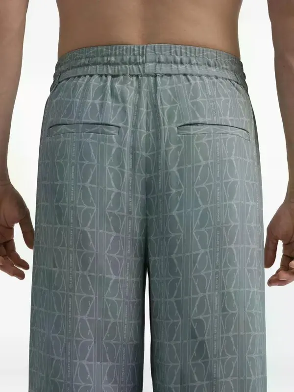 DOMAINE DES ARTISTES Geometric Print Pants - Blue