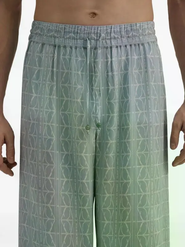 DOMAINE DES ARTISTES Geometric Print Pants - Blue
