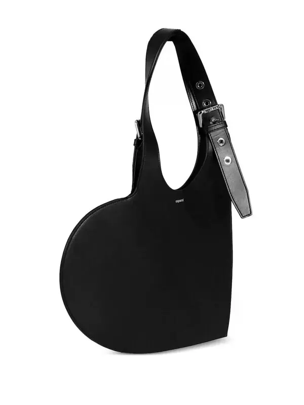 Coperni Belt Heart Buckled Tote Bag - Black