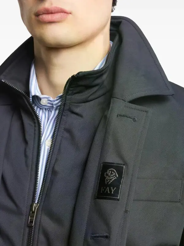 FAY Stand-up Collar Button-up Jacket