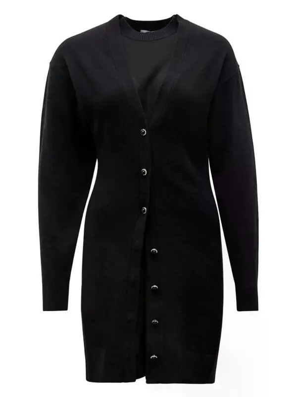 Rabanne Button-embellished Chain-detail Mini Dress