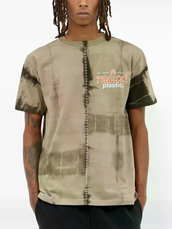SPACE AVAILABLE Tie-dye Panelled T-shirt
