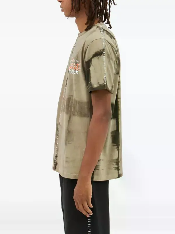 SPACE AVAILABLE Tie-dye Panelled T-shirt