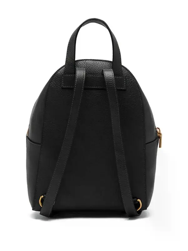 Coccinelle Black Leather Backpack - Pebbled Leather with Gold Hardware Coccinelle Nikla Grained Leather Backpack - Black  main image 2
