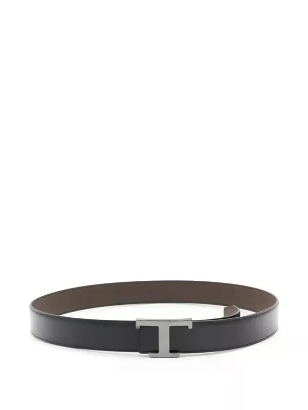 TOD'S Leather T-buckle Belt - Blue