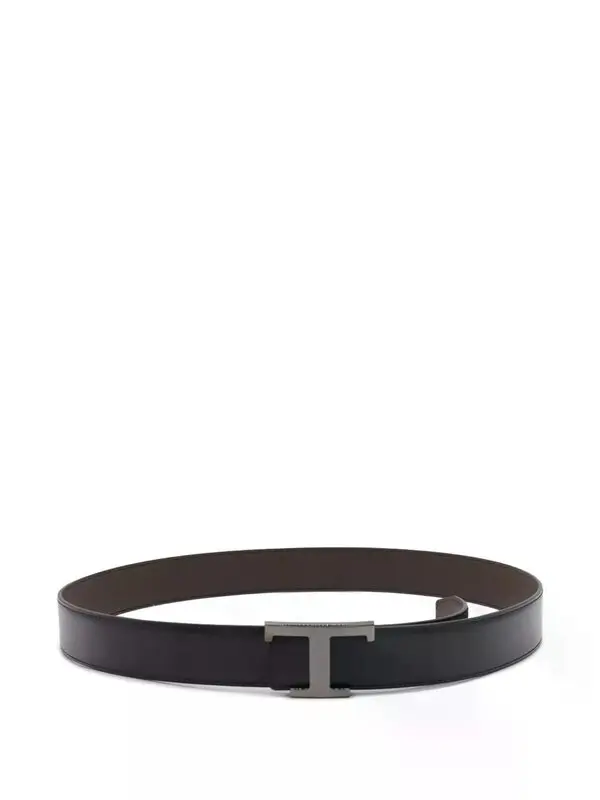 TOD'S Leather T-buckle Belt - Blue