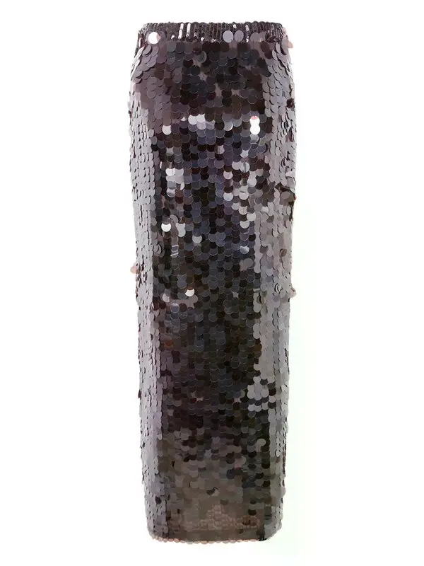 P.a.r.o.s.h Sequinned Maxi Skirt - Black