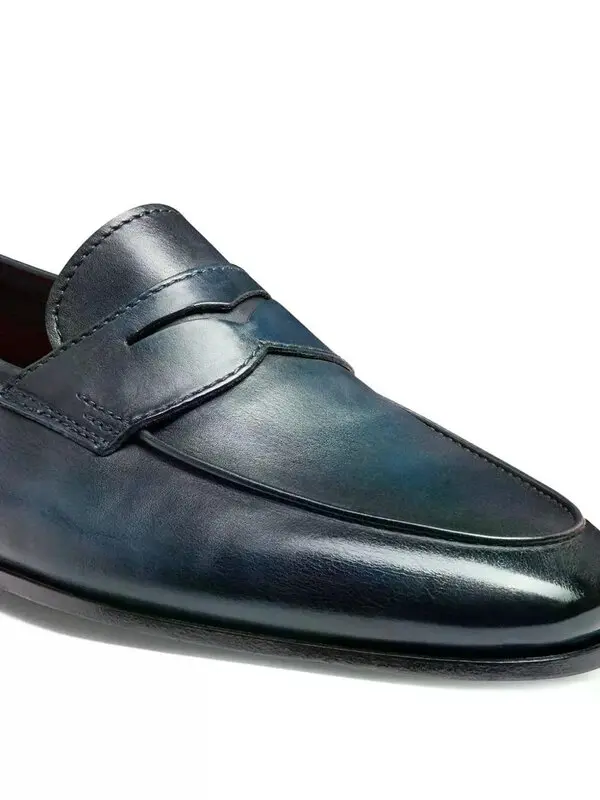 Santoni Penny Leather Loafers