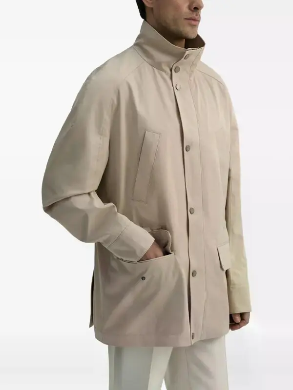 DOMAINE DES ARTISTES High-neck Jacket With Drawstring - Neutrals