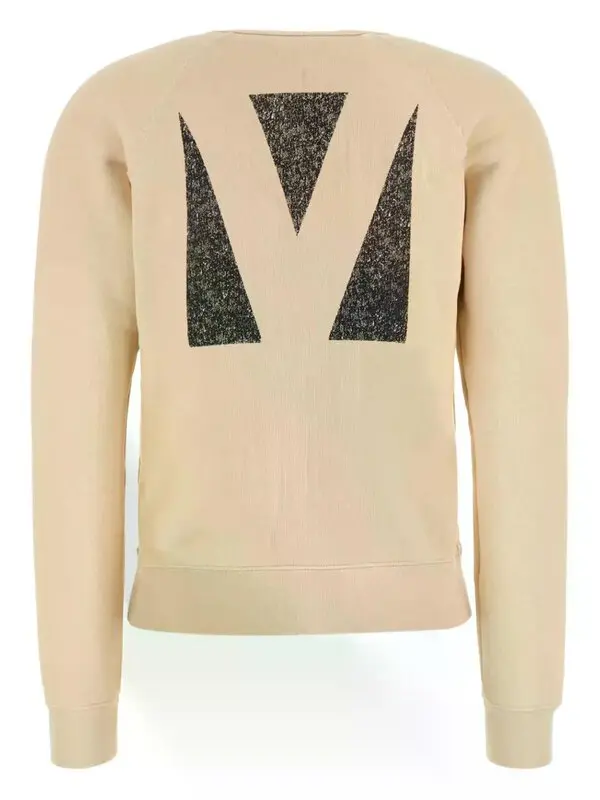 Valentino Garavani Graphic-print Cotton Sweatshirt - Neutrals