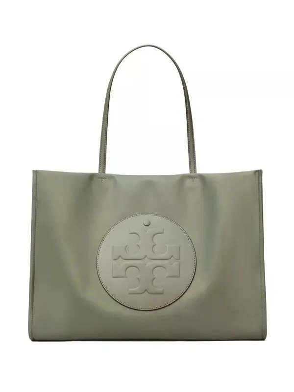 Tory Burch Ella Logo-patch Tote - Green