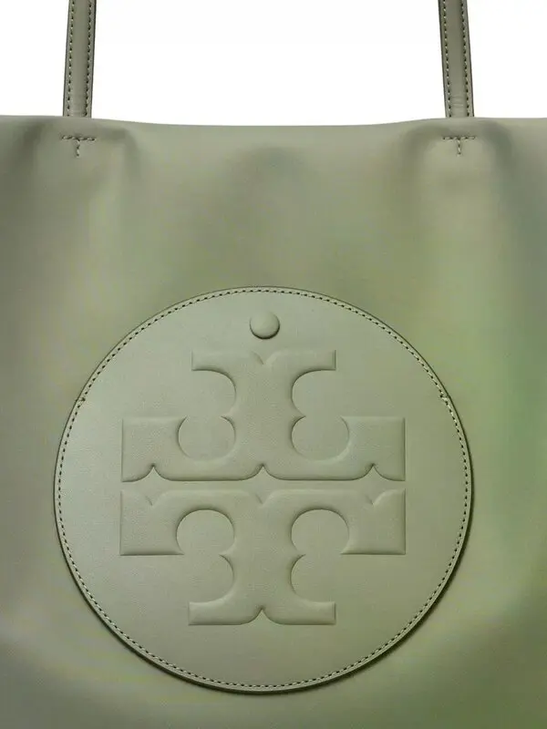 Tory Burch Ella Logo-patch Tote - Green