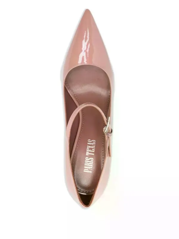 Paris Texas 90mm Lidia Patent Leather Pumps With Ankle Strap - Pink