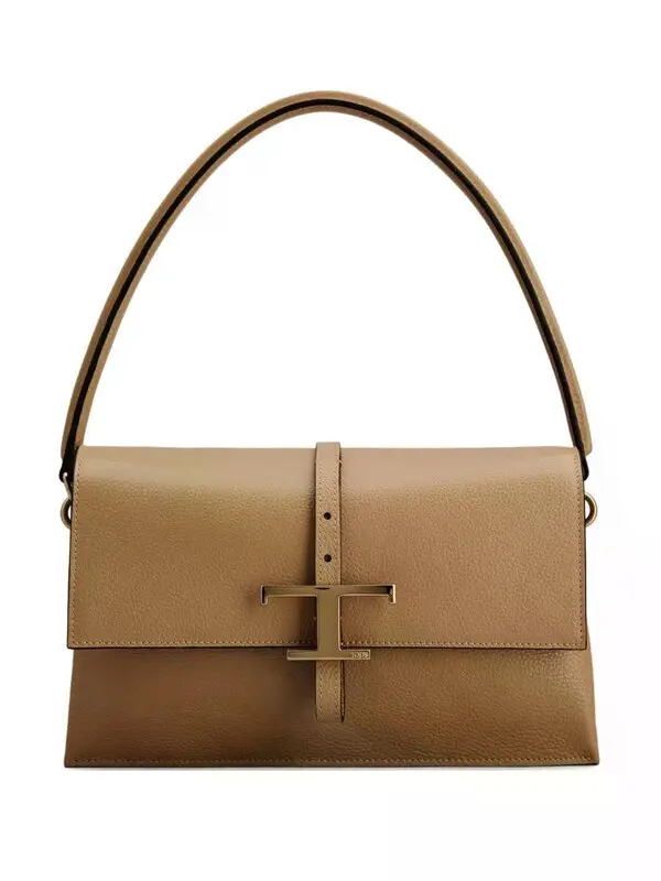 TOD'S Mini T-buckle Flap Bag - Brown