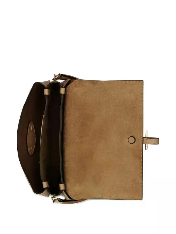 TOD'S Mini T-buckle Flap Bag - Brown