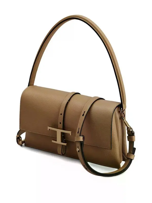 TOD'S Mini T-buckle Flap Bag - Brown