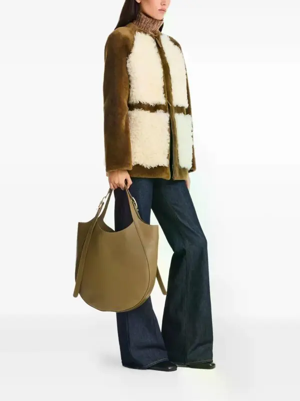 Longchamp Le Foulonné Leather Tote Bag - Green