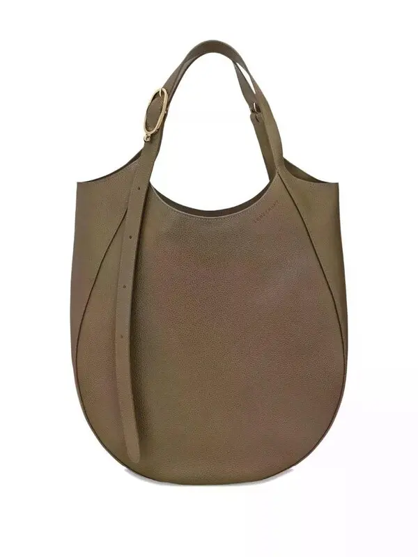 Longchamp Le Foulonné Leather Tote Bag - Green