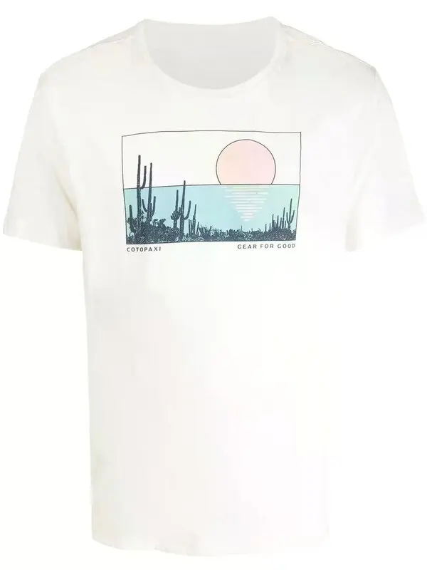 COTOPAXI Graphic-print Cotton T-shirt - White