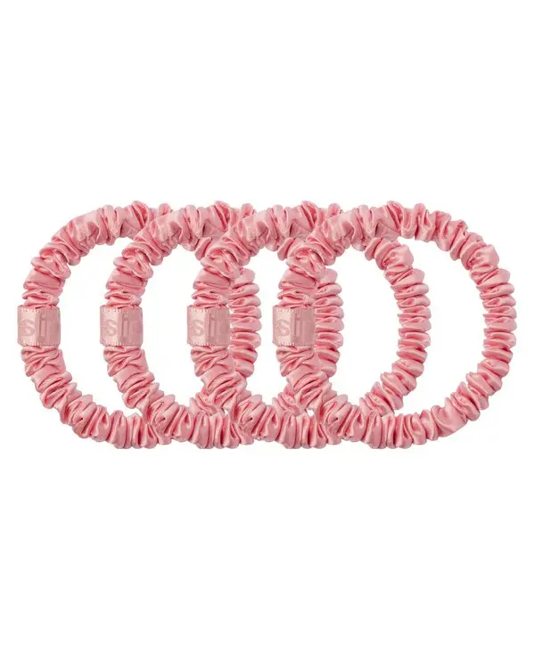 Slip 4-piece Silk Scrunchies Set - Rose