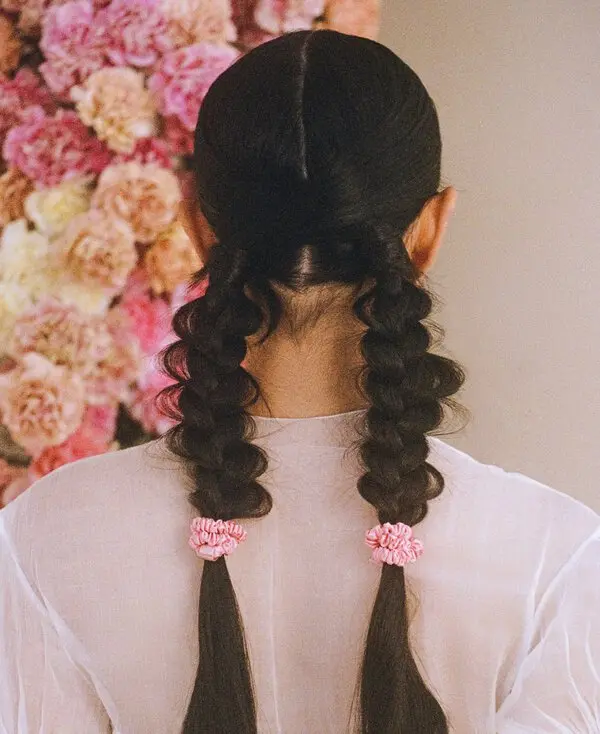 Slip 4-piece Silk Scrunchies Set - Rose