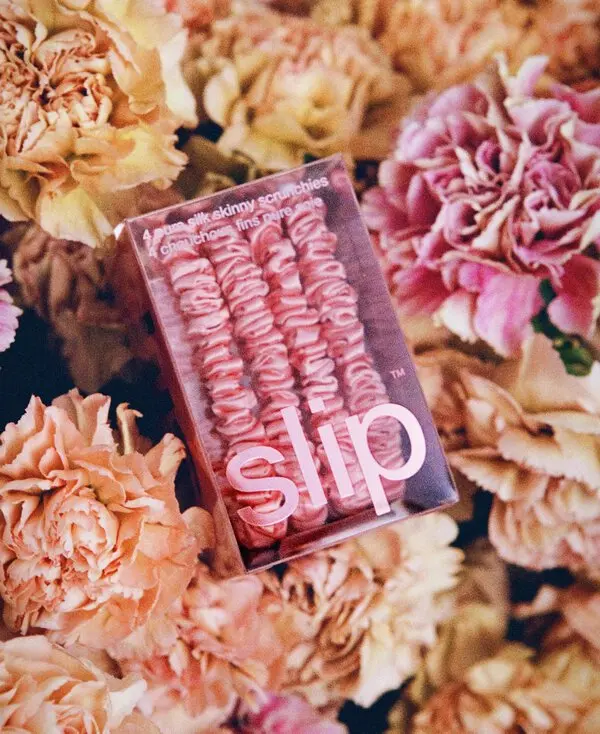 Slip 4-piece Silk Scrunchies Set - Rose