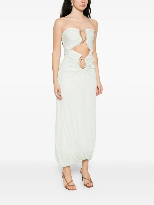 Christopher Esber Paisley-Ring Dress - Green | Editorialist