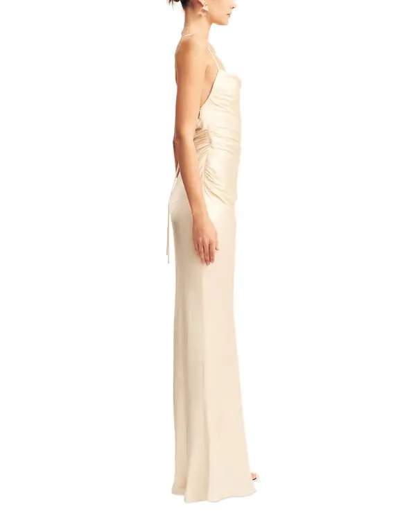 Shona Joy La Lune Lace Up Back Maxi Dress - Cream