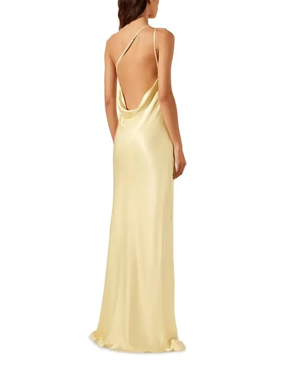 Shona Joy La Lune One Shoulder Cowl Back Gown