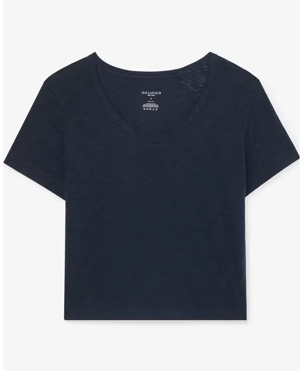 M.M.LAFLEUR Organic Cotton Slub T-shirt - Dark Navy