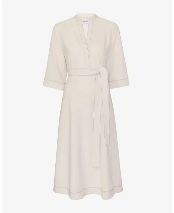M.M.LAFLEUR Lauleh Everyday Crepe Dress With Topstitch