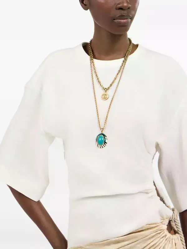 Roberto Cavalli Ray Of Sea-print Rope-chain Necklace