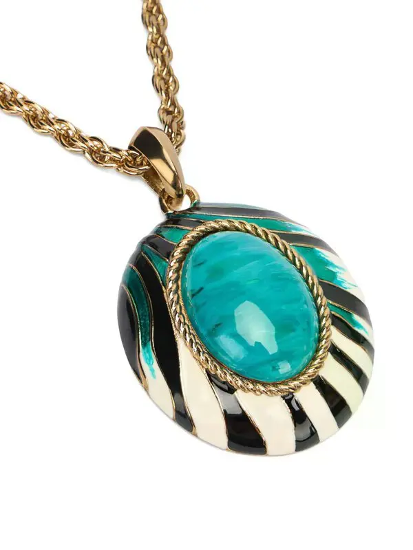 Roberto Cavalli Ray Of Sea-print Rope-chain Necklace