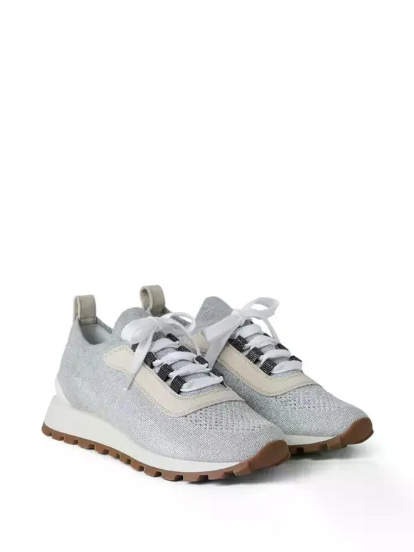 Brunello Cucinelli Lace-up Panelled Sneakers