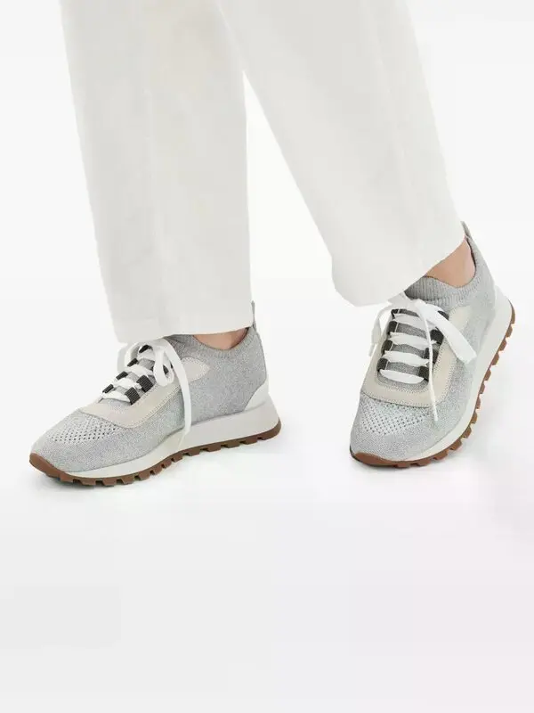 Brunello Cucinelli Lace-up Panelled Sneakers