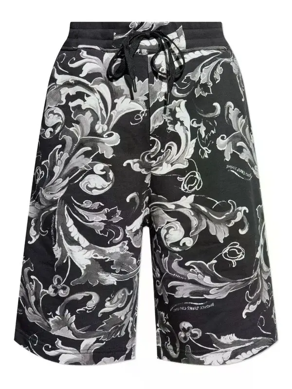 Versace Baroque-print Drawstring Shorts